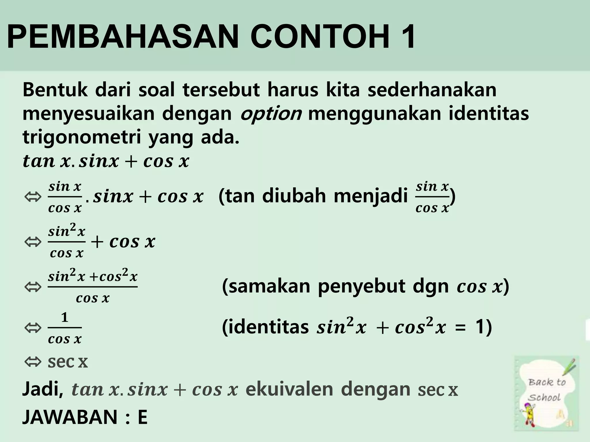 Identitas trigonometri | PPTX