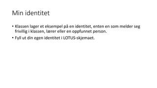 Identitet | PPTX