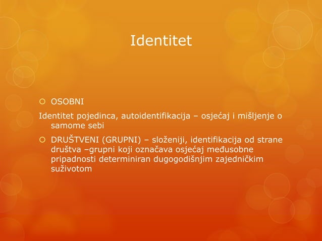 Identitet i kvaliteta | PPT