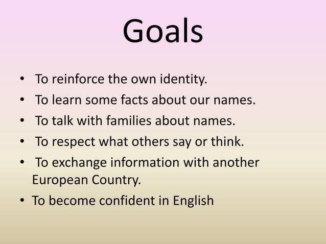 Identity through names project, young children | PPTX