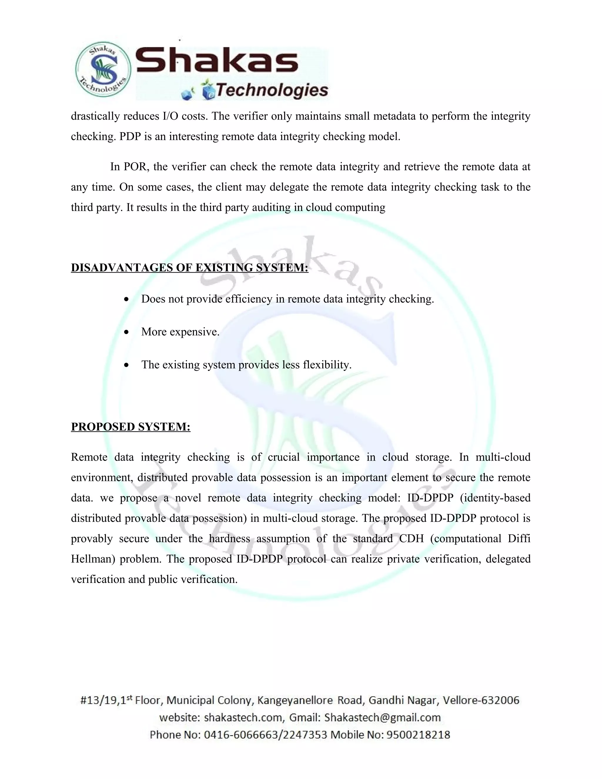 Identity based distributed provable data possession in multi-cloud storage | DOC