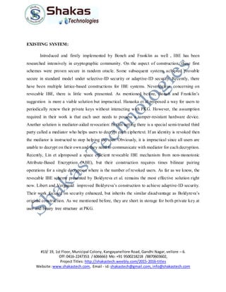 Identity based encryption with outsourced revocation in cloud computing | DOCX