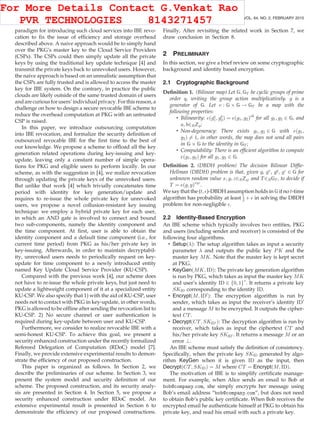 Identity based encryption with outsourced revocation in cloud computing | PDF