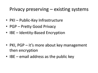 Identity-Based Privacy (IBP) - Cloud Computing and Privacy Protection | PDF