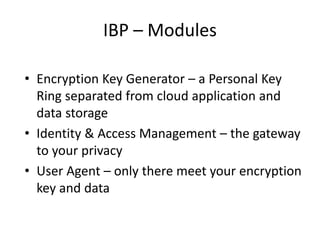 Identity-Based Privacy (IBP) - Cloud Computing and Privacy Protection | PDF