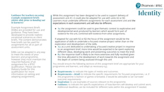 Identity - Example Assignment Brief - BTEC L3 Art and Design Practice - Creative Media Practice ...