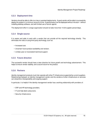 Identity Management Project Roadmap | PDF | IT and Internet Support ...