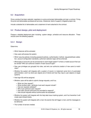 Identity Management Project Roadmap | PDF | IT and Internet Support ...