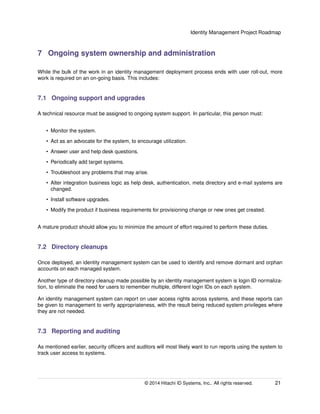 Identity Management Project Roadmap | PDF | IT and Internet Support ...