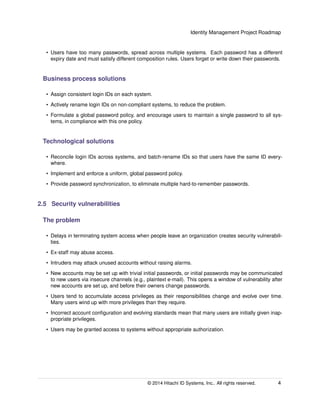 Identity Management Project Roadmap | PDF | IT and Internet Support ...