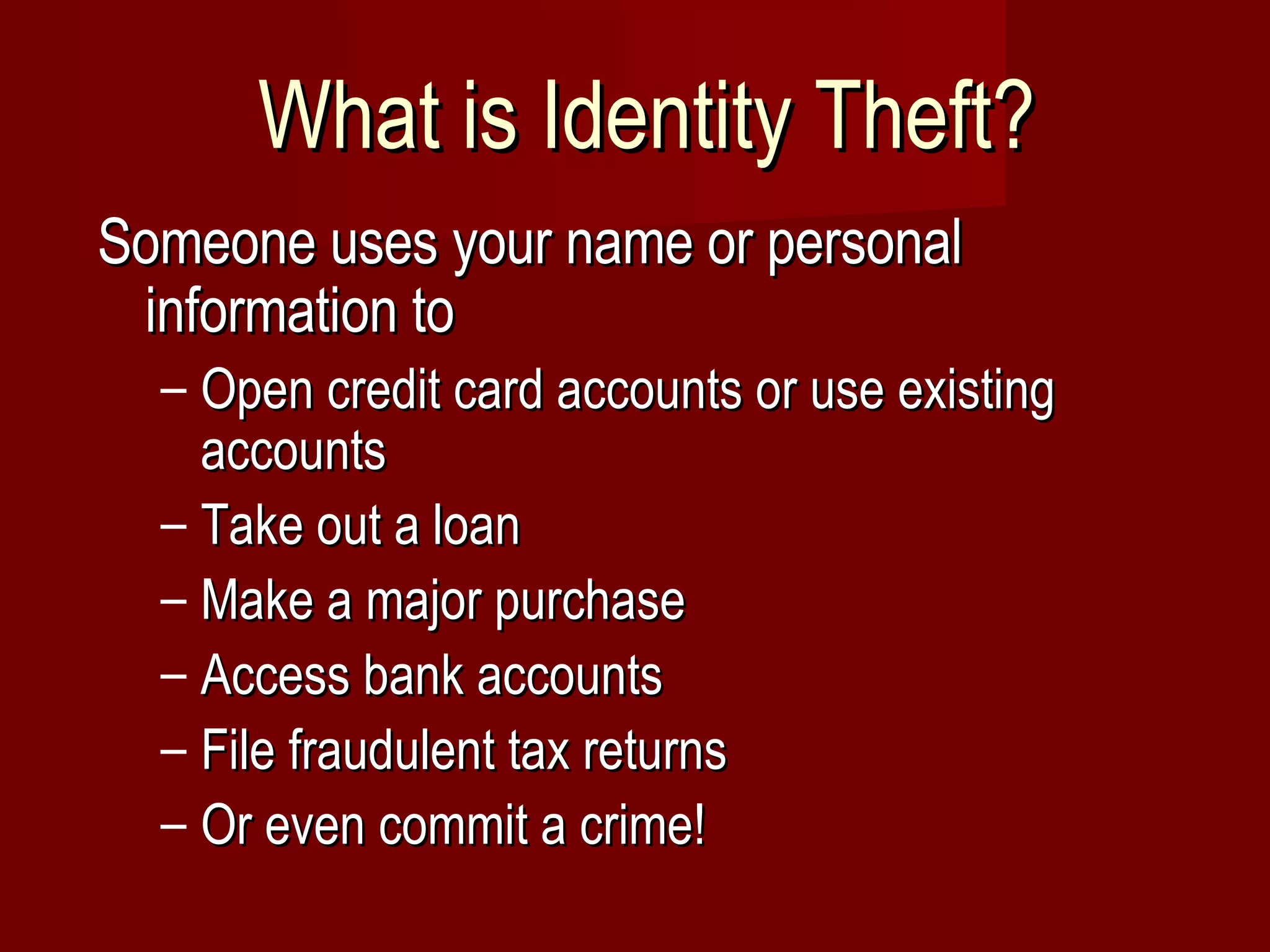 Identity Theft | PPT