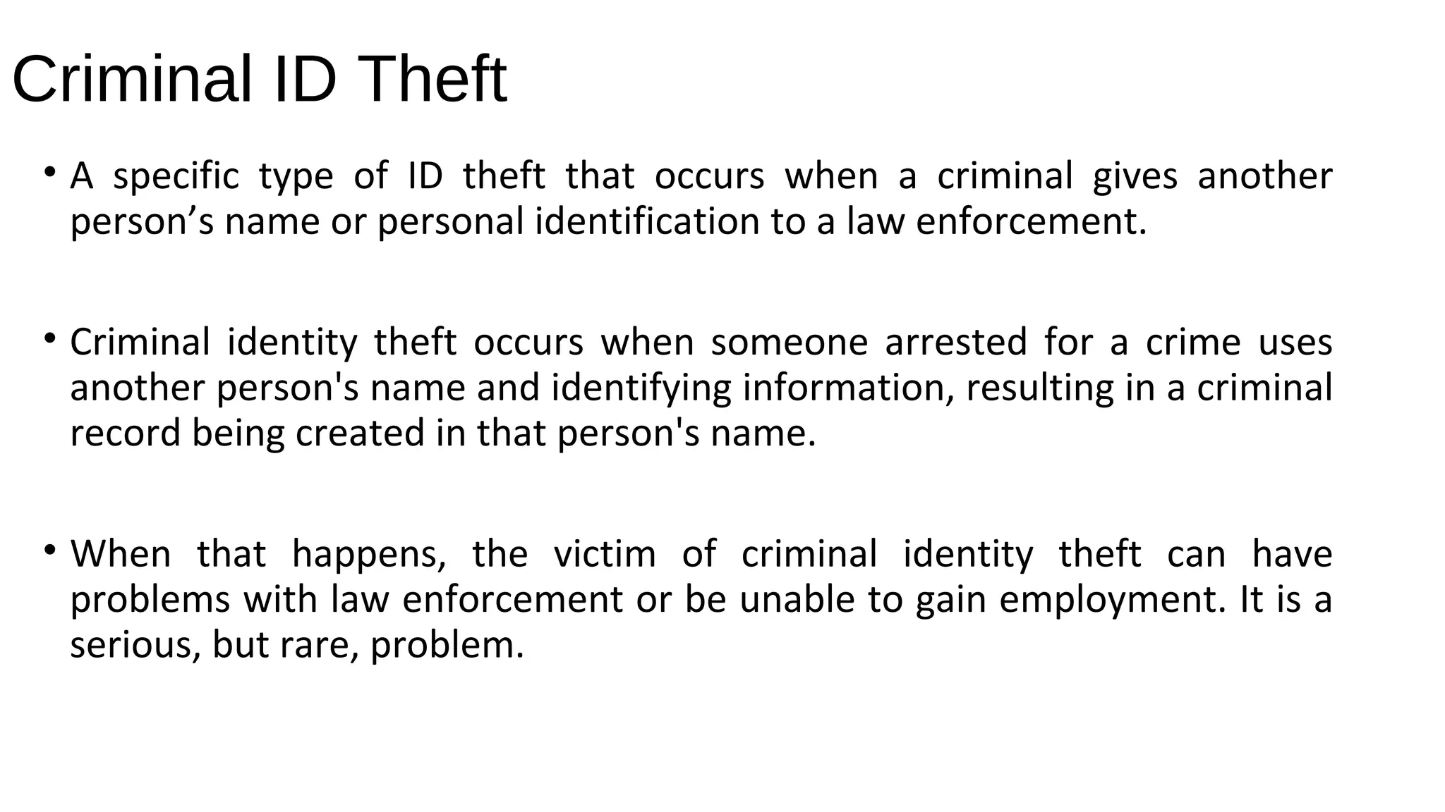 Identity theft and there types by pooja kalra | PPT