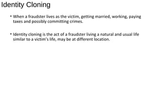 Identity theft and there types by pooja kalra | PPT