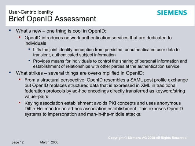 Identity 2.0 and User-Centric Identity | PPT | Internet | Computing