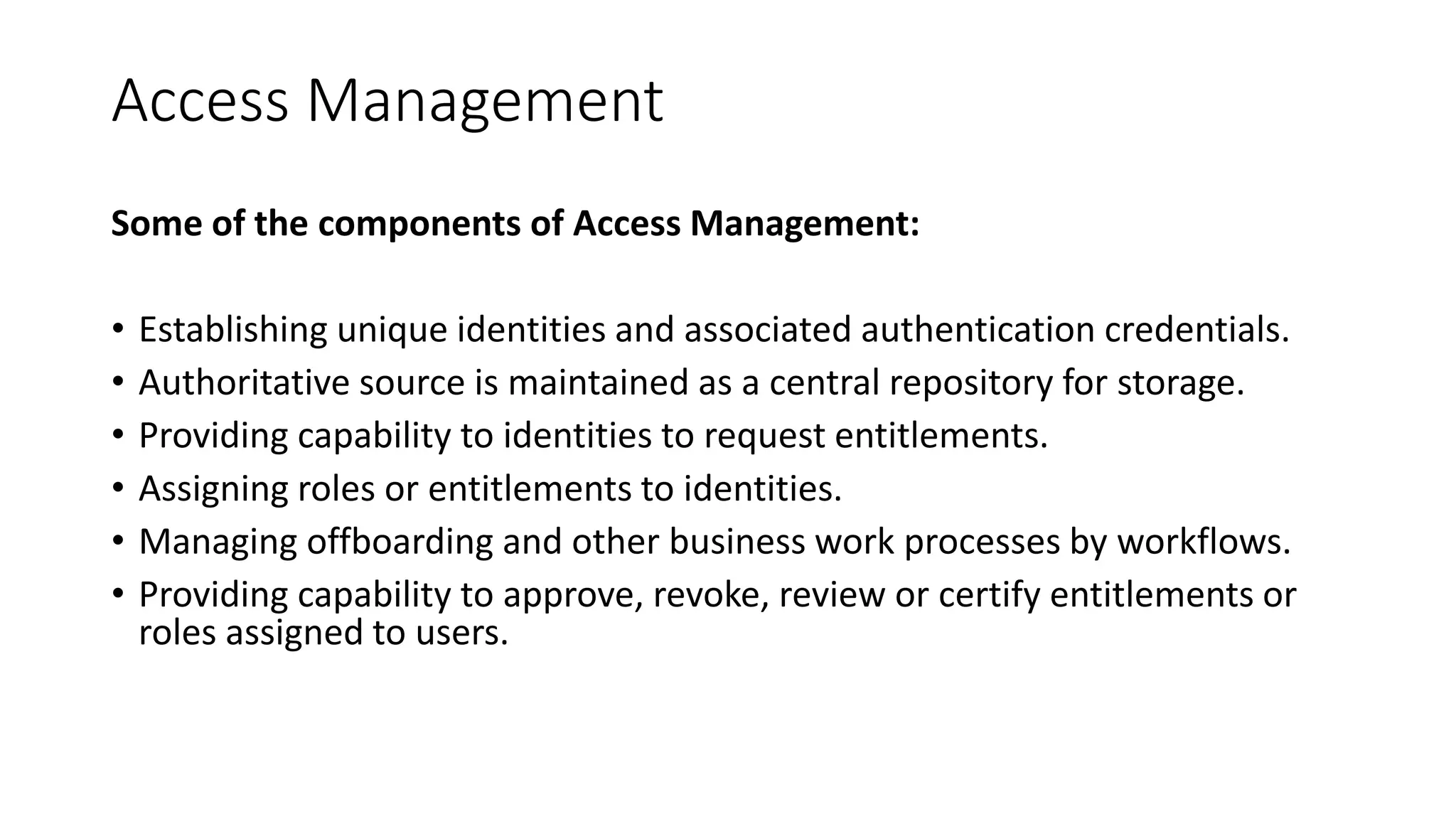 Identity & access management | PPTX