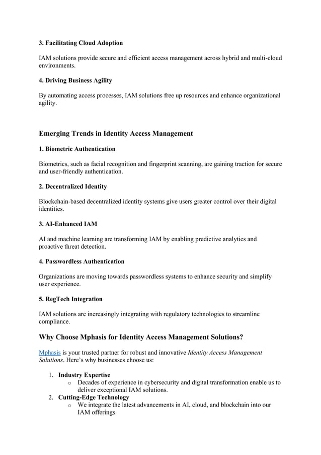 Secure Your Digital Ecosystem with Mphasis’ Identity Access Management ...