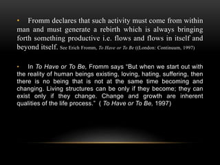 Identity according to fromm | PPTX