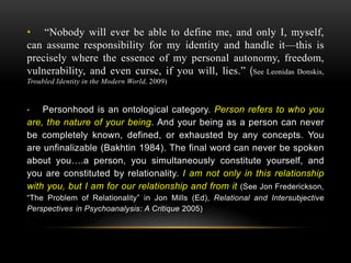 Identity according to fromm | PPTX | Dating | Family and Relationships