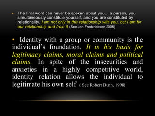 Identity according to fromm | PPTX | Dating | Family and Relationships