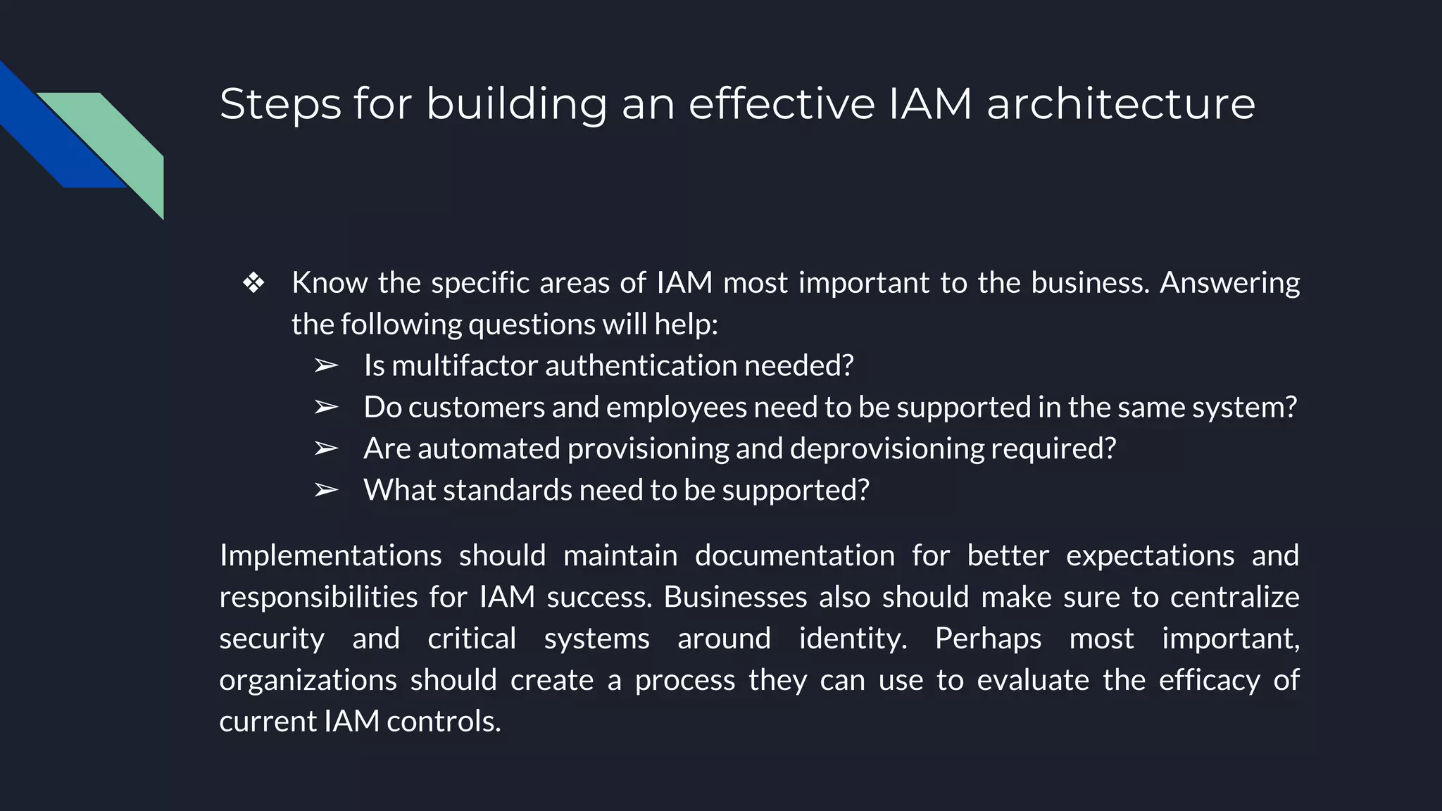 Identity and access management | PPTX