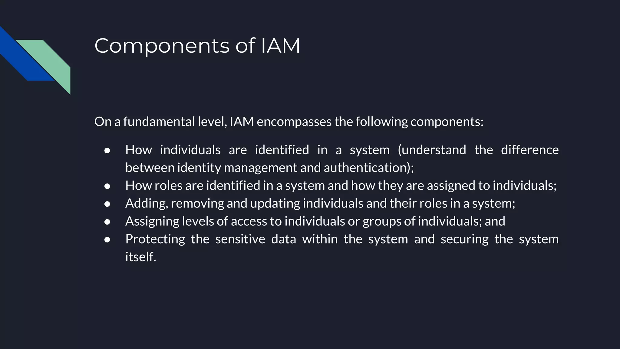 Identity and access management | PPTX