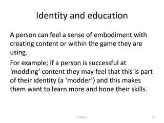 Identity and education presentation | PPTX