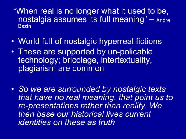 Identity And Nostalgia | PPT