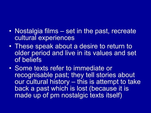 Identity And Nostalgia | PPT