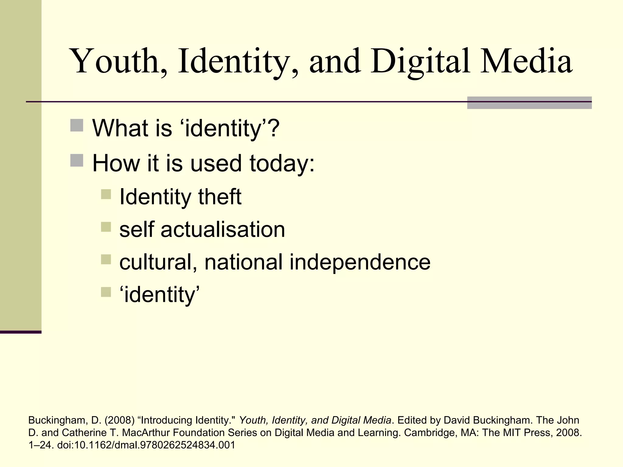 Identity and self | PPT