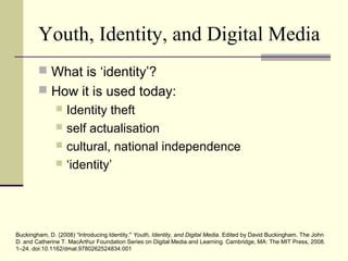 Identity and self | PPT | Technology & Computing