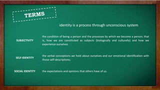 Identity and subjectivity | PPTX