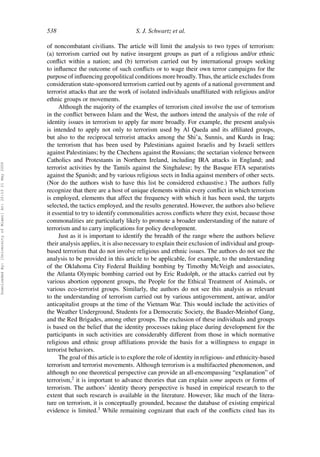 Identity and terrorism | PDF