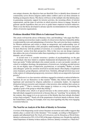 Identity and terrorism | PDF