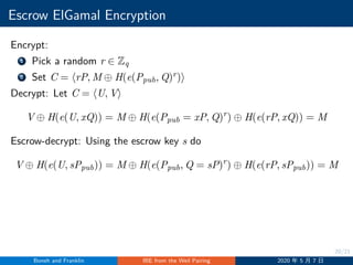 Identity based encryption from the weil pairing | PPT