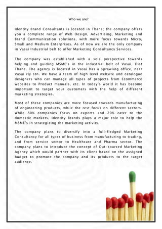 Identity brand consultants profile | PDF