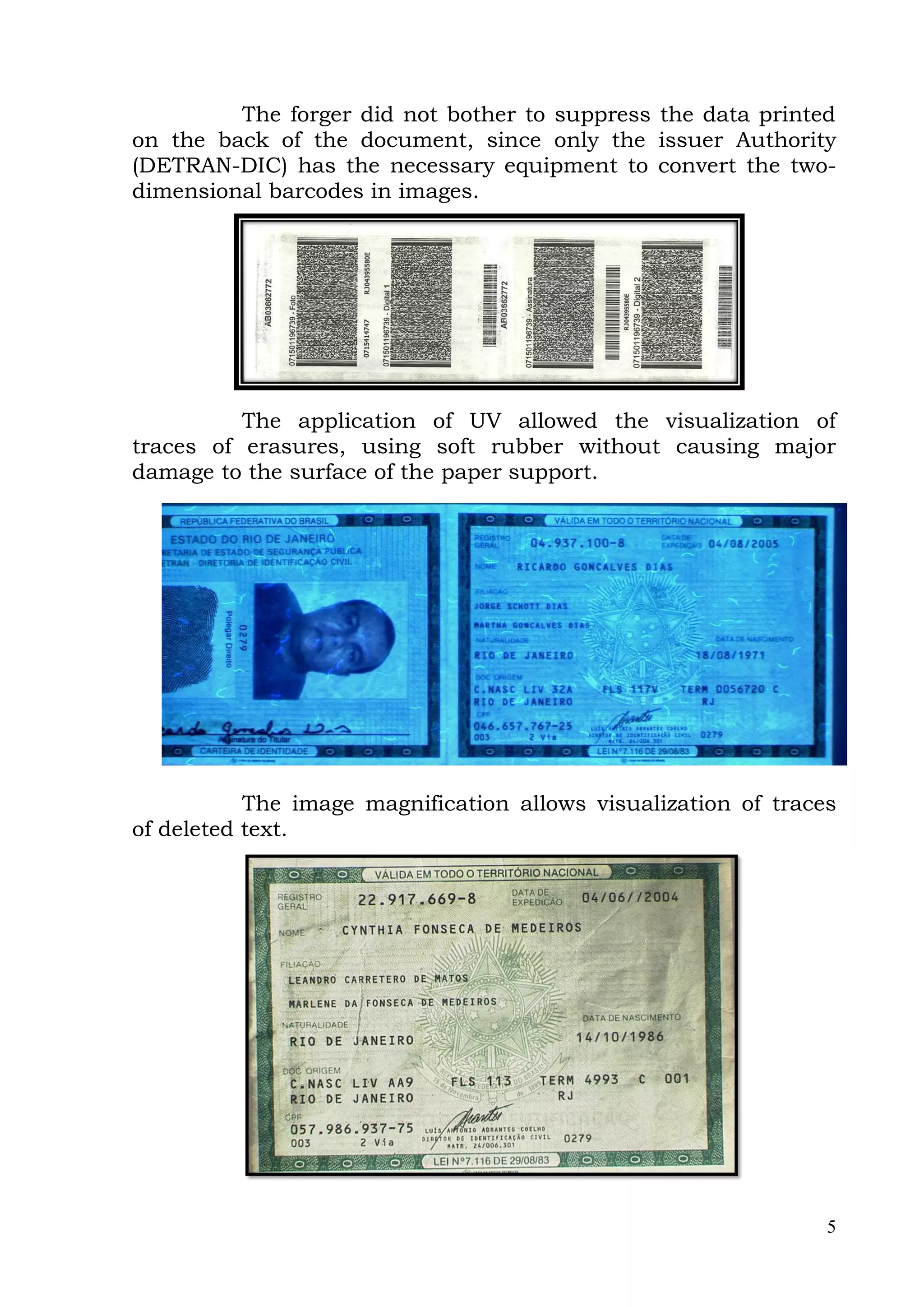 Identity card erasures and alterations - a real case | PDF