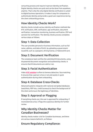 Identity Checks: A Fraud-Preventing Strategy for Canadian Businesses | PDF