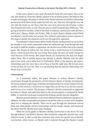 Identity Construction Of Skeeter In The Movie The Help (2011) | PDF
