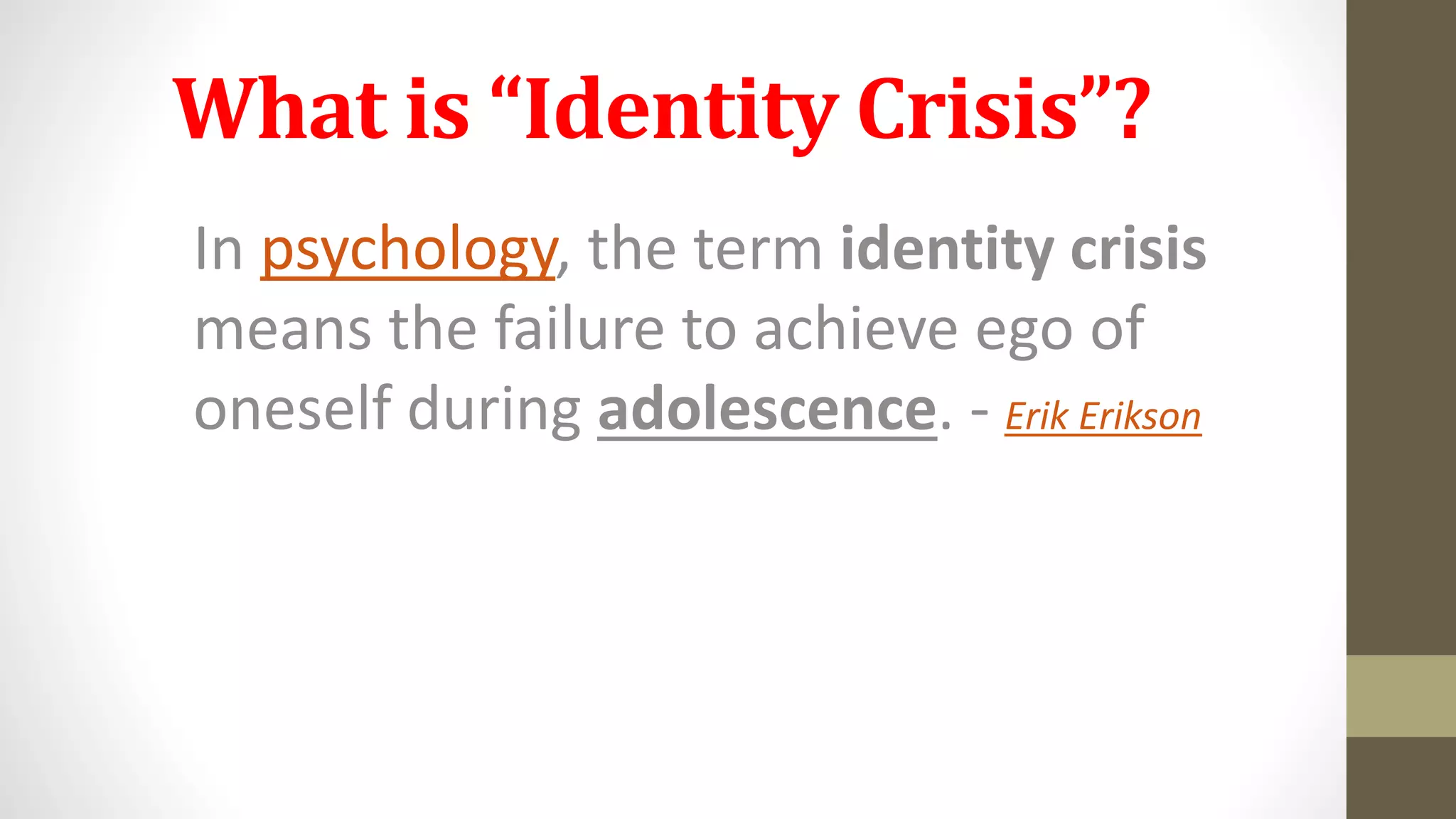 Identity crisis | PPTX