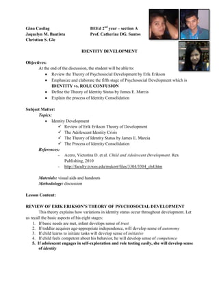 Identity Development | PDF