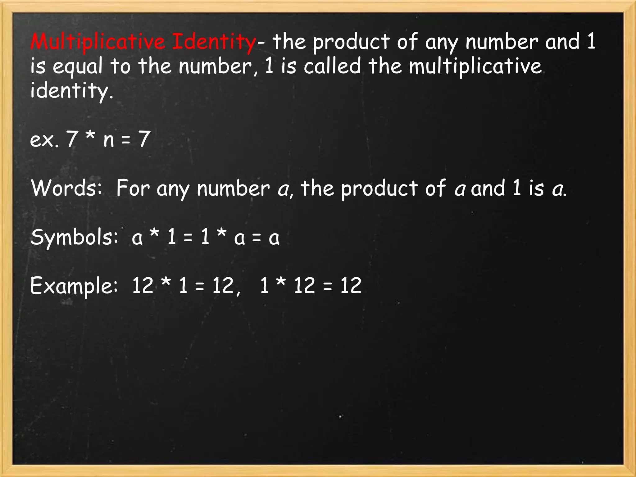 Identity equality properties | PPT