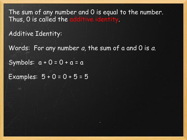 Identity equality properties | PPT