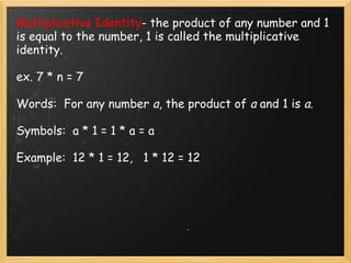 Identity equality properties | PPT