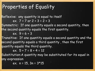 Identity equality properties | PPT