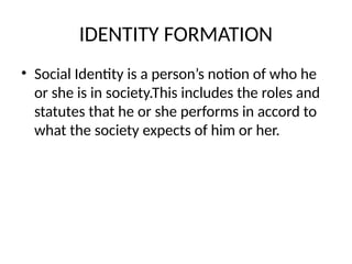 Identity formation in understanding culture | PPTX