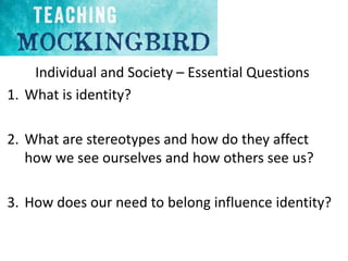Identity (individual and society) | PPTX