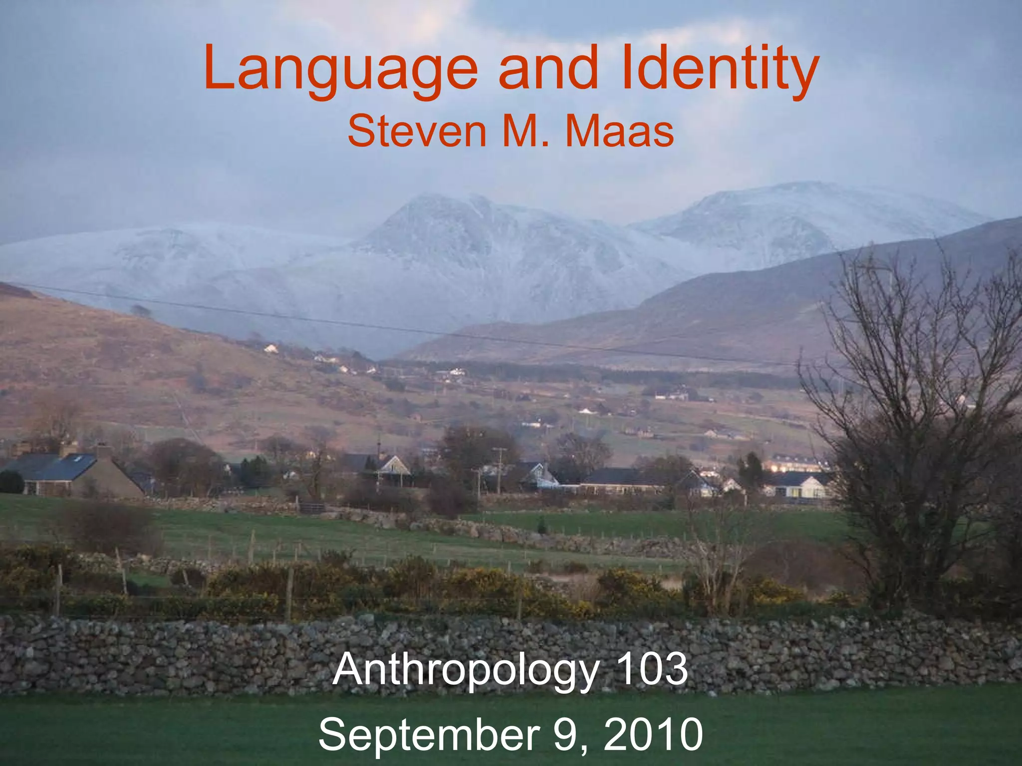 Language and Identity | PPT