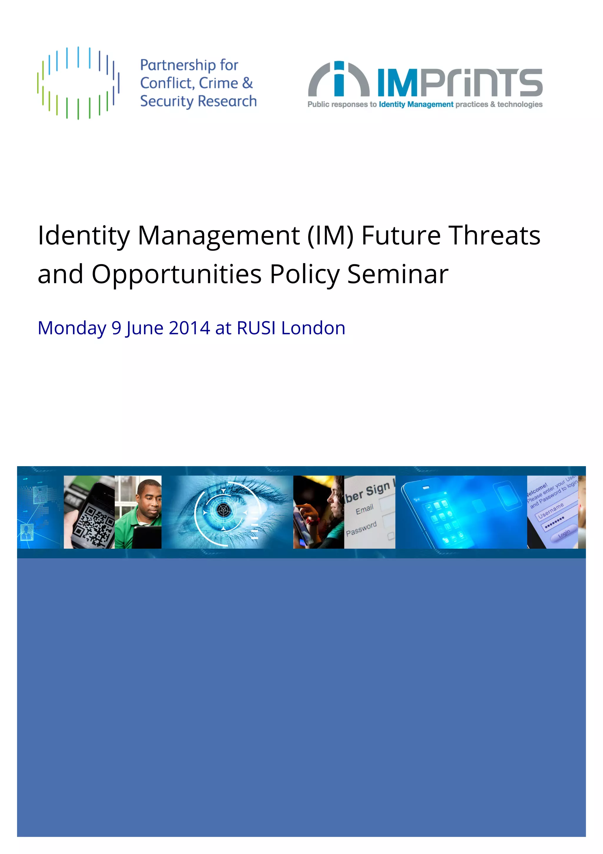 Identity Management Policy Seminar | PDF
