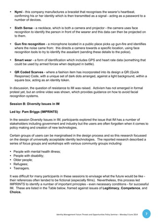 Identity Management Policy Seminar | PDF