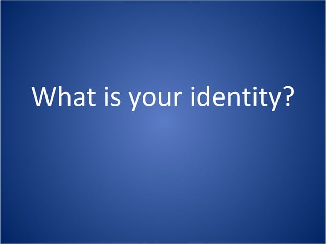 identity and masks | PPT